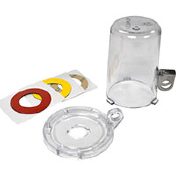 Push Button Lockout Device (16 mm), Clear, with Tall Cover