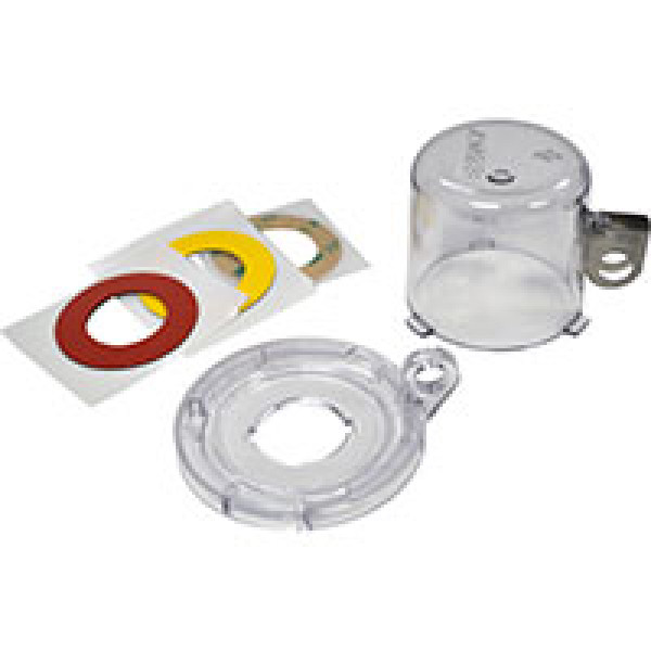 Push Button Lockout Device (22 mm), Clear, with Standard Cov...