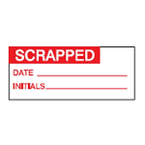Quality Control labels - Scrapped