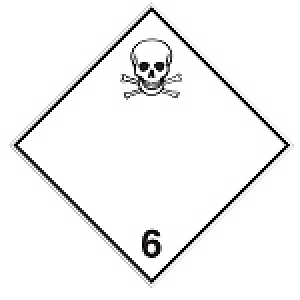 Transport Sign - ADR 6.1 - Toxic substance