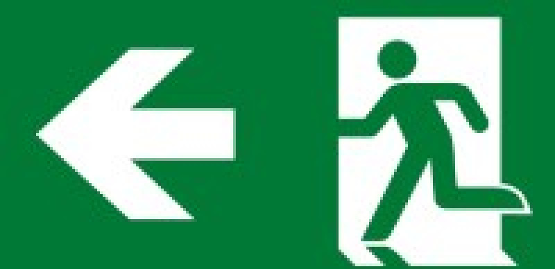 Emergency exit (left) - ISO 7010