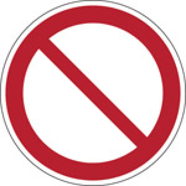 ISO Safety Sign - General prohibition sign