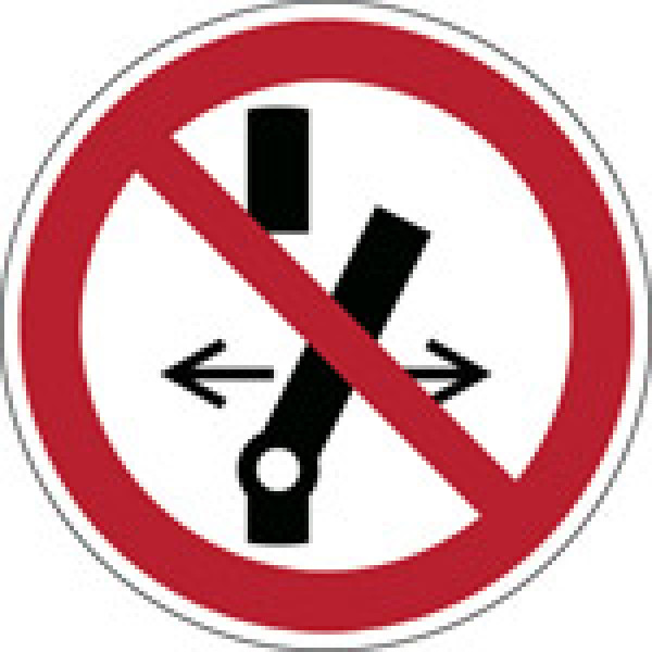 ISO Safety Sign - Do not alter the state of the switch