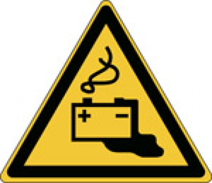 ISO Safety Sign - Warning: Battery charging