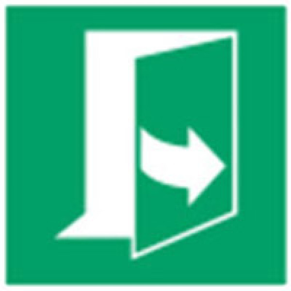 Door opens by pulling on the left-hand side - ISO 7010