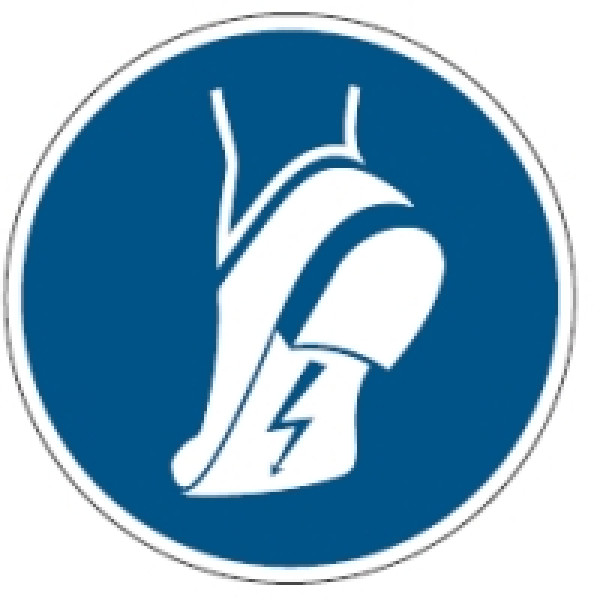 ISO Safety Sign - Wear anti-static footwear